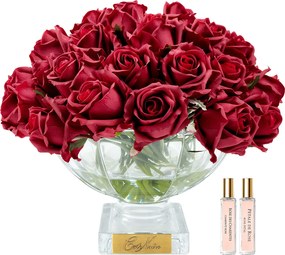 Côte Noire Centrepiece kytice parfémovaných růží Carmine Red