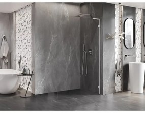 Mexen, Mexen Lunar L sprchová stěna pravá 60 x 200 cm, průhledná 8 mm, chrom - 830L-060-000-01-00-P