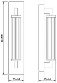 Zuma Line 003064-034745 - LED Nástěnná lampa DORIA LED/8W/230V zlatá