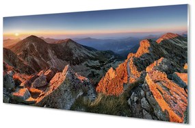 akrylový obraz Horské slunce 125x50 cm