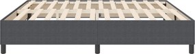 Rám platformy Tmavě šedá 200 x 200 cm Žebrovaná látka 3337428