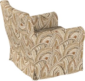 Potah na křeslo IKEA Ektorp Jennylund barva béžová látka pletený vzor, vzorované