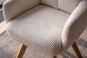 Designová otočná židle Maddison béžový manšestr