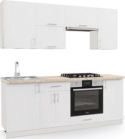 Casarredo - Komfort nábytek Kuchyně FELIPE B 200 bílá/bílá dekor dřeva