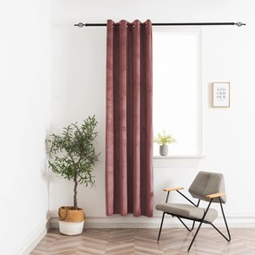 Zatemňovací závěs ELVIO VELVET 140x250 cm, starorůžový Zavěšení: Kovové kroužky