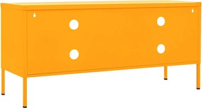 TV skříňka hořčicově žlutá 105 x 35 x 50 cm ocel 336227