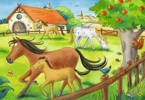 Ravensburger Šťastný den na statku / 2x12 dílků / od 3 let