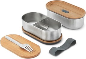 Dělený svačinový box 2 ks Bento – Black + Blum