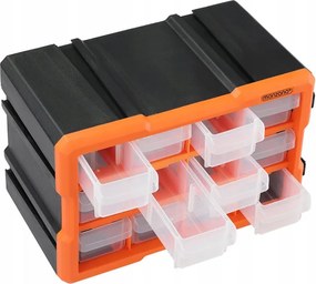 Organizér Damir s 12 přihrádkami černý/oranžový