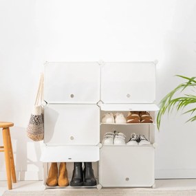 Přenosná modulární skříňka na boty - InnovaGoods - bílá