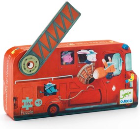 Puzzle - Hasičské auto - 16 ks