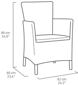 Keter Zahradní Jídelní Set 3 Kusy Iowa 224383 - Grafitová