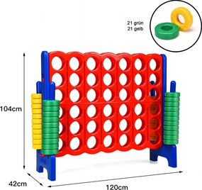 Costway Hra Four in a Row Hra 4 v řadě Herní deska Sady hry čtyři v řadě se 42