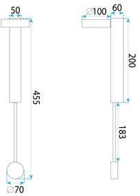 Toolight Toolight, LED nástěnné svítidlo, 13W, APP1600-W, černá-zlatá matná, OSW-01592