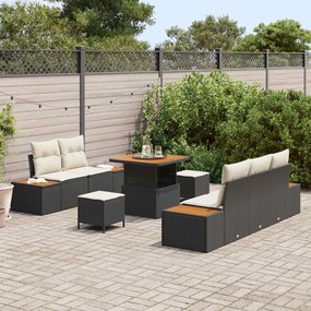 Sada zahradních pohovek 8 pcs 7-Seater Černá a krémová 3363245