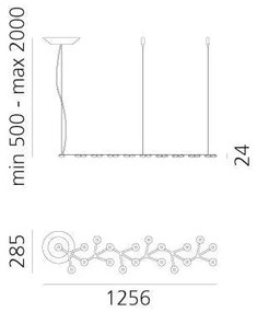 Artemide 1578050APP - LED Stmívatelný lustr na lanku NET LED/45W/230V 3000K
