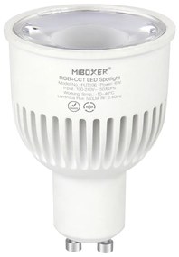 Miboxer LED stmívatelná žárovka GU10, RGB+CCT, 6W, 2.4GHz, FUT106