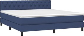 Box spring postel s matrací modrá 160x200 cm textil 3140311