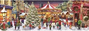 Clementoni 39928 Panoramatické puzzle Vánoční kolekce: Vánoční vesničk