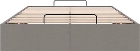 Osmanský rám postele bez matrací taupe 120x190 cm textil 3310865