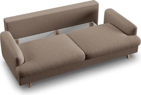 Taupe rozkládací/s úložným prostorem pohovka 233 cm Naomi – Micadoni