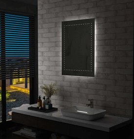 vidaXL Koupelnové nástěnné zrcadlo s LED osvětlením 60 x 80 cm [144712]