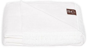 Unia - Cotton Cloud Bavlněná akrylová přikrývka 150x200 0293/45 bílá sněhová vločka přehoz na postel zakončený střapci
