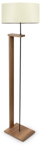 Stojanová lampa Avanasta 3 (krémová + dřevo)