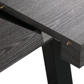 Jídelní stůl rozkládací 160- HT-R5624 GREY, lamino, šedý dub (160 x 90) cm