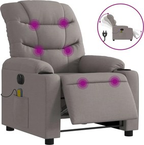 Elektrické masážní polohovací křeslo taupe textil 3206643
