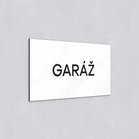 ACCEPT Označení podlaží "GARÁŽ" - stříbrná tabulka - černý popis