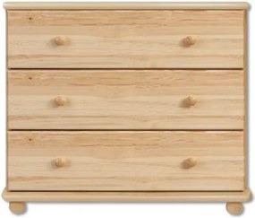 Zásuvková komoda KM 106 z masivní borovice š. 80 cm (na výběr více variant)