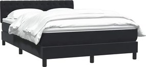 Box spring postel s matrací černá 160x210 cm samet 3316505