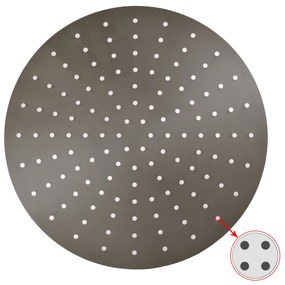 Slezák - RAV Hlavová sprcha kulatá kovová ø 30 cm s 4-otvorovými tryskami - KS0001/4MGK, Metal Grey kartáčovaná