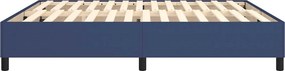 Rám postele s boxspringem modrý 160 x 200 cm textil 3120876
