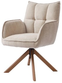 Krémová čalouněná jídelní křesla v sadě 2 ks Marilla – Unique Furniture