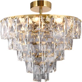 Lustr Chelsea II, 1x křišťálové stínítko, (fi 50cm), g