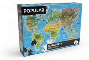 Puzzle Popular - Mapa světa, 160 ks – CZ