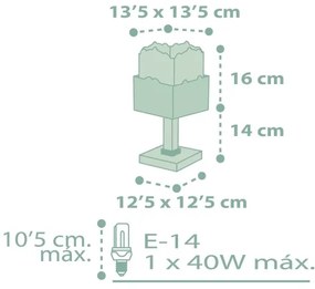 Dalber 63161H - Dětská lampička PANDA 1xE14/40W/230V zelená