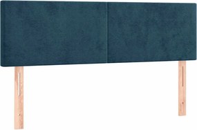Box spring postel s matrací tmavě modrá 140x200 cm samet 3127377
