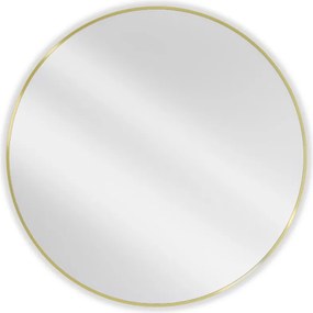 Mexen Loft, kulaté koupelnové zrcadlo 100 cm, barva rámu zlatá lesklá, 9850-100-100-000-50