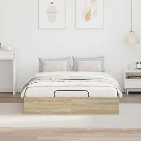 Ottoman postel Sonoma dub 203 x 140 x 25 cm Dřevěný materiál 3409231