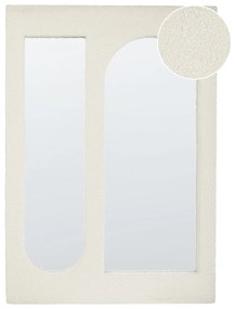 Nástěnné zrcadlo Boucle 70 x 100 cm krémová bílá MARCIGNY Beliani
