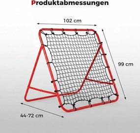Costway Odrážedlo pro fotbal s 5 Nastavitelnými úhly Skládací odrazová síť