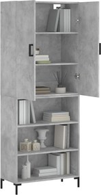 Skříň highboard betonově šedá 69,5x34x180 cm kompozitní dřevo 3196071