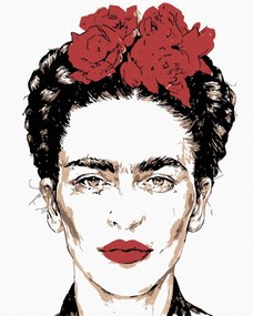 Diamantové malování diamondi - frida kahlo, 40x50 cm, bez rámu a bez vypnutí plátna
