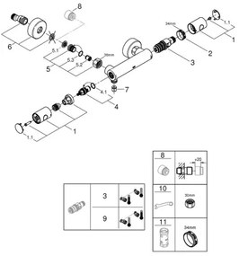 GROHE 34765000-Termostatická sprchová baterie GROHTHERM COSMOPOLITAN DN 15 chrom