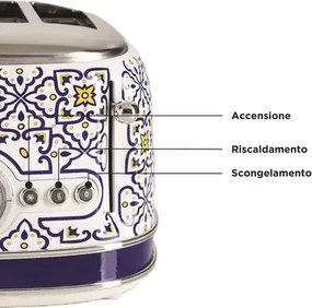 Ariete 0156CA Capri bílá/světle modrá / Topinkovač / 4 plátky / 1630 W