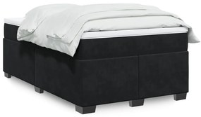 Box spring postel s matrací černá 120 x 200 cm samet 3285277