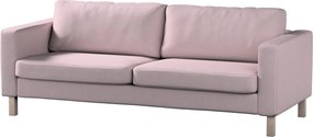 Potah na pohovku IKEA  Karlstad 3-místná, nerozkládací, krátký barva růžová látka pletený vzor